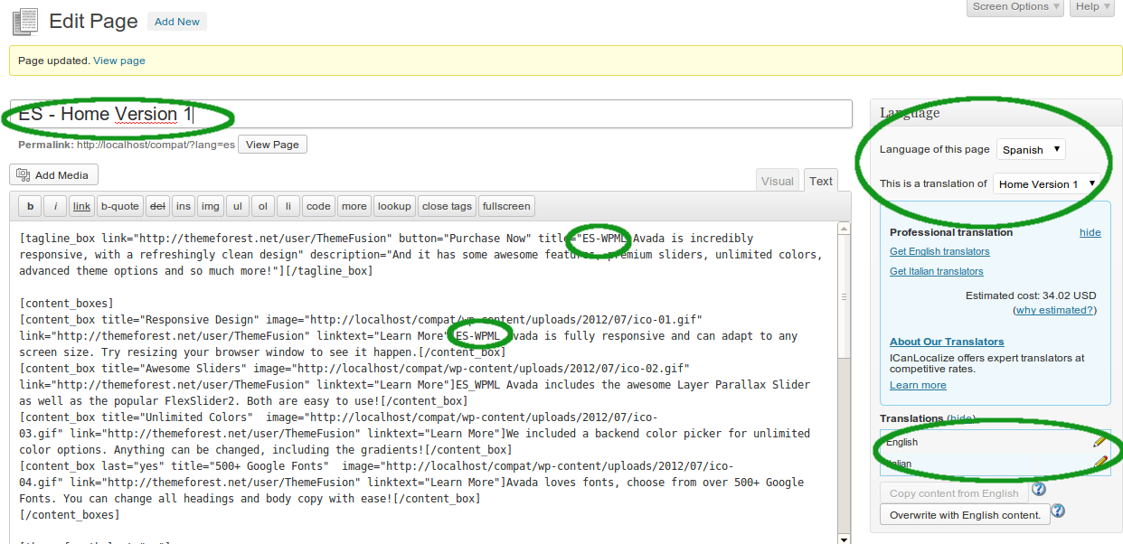 Using WPML with the AVADA theme - WPML